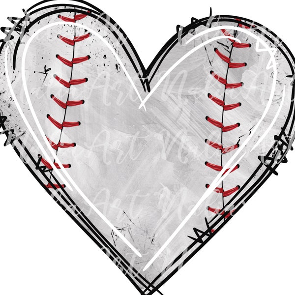 Baseball Heart - Etsy
