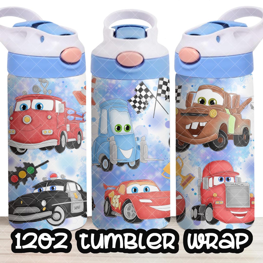Cars Cup PNG File DIGITAL DOWNLOAD 12oz Tumbler Design, 12oz Flip Top ...