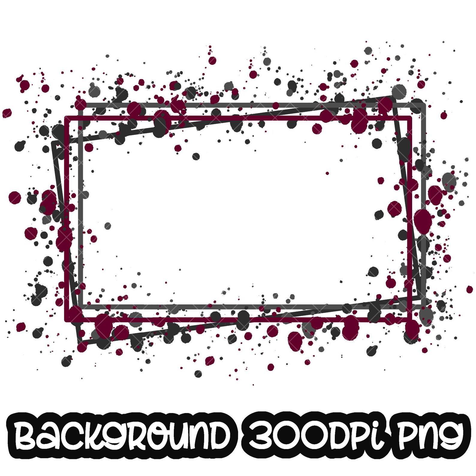 Frame Splatter Maroon Grey Background | Printable Artwork | Splash ...