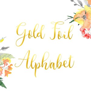 Gold Alphabet Clip Art Gold Foil Alphabet Digital Clipart - Etsy