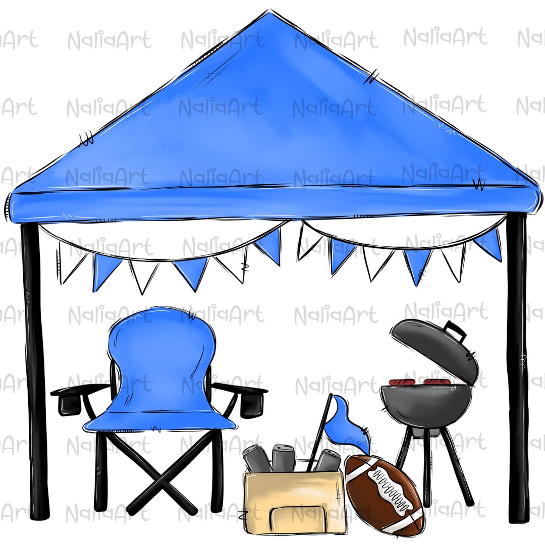 Tent Blue Sports PNG Tailgate Tent Digital Download Sublimation Sport ...