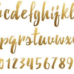 Gold Glitter Alphabet Clip Art, Gold Alphabet, Digital Clipart, Numbers ...