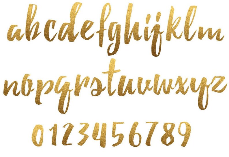 Gold Glitter Alphabet Clip Art Gold Alphabet Digital - Etsy