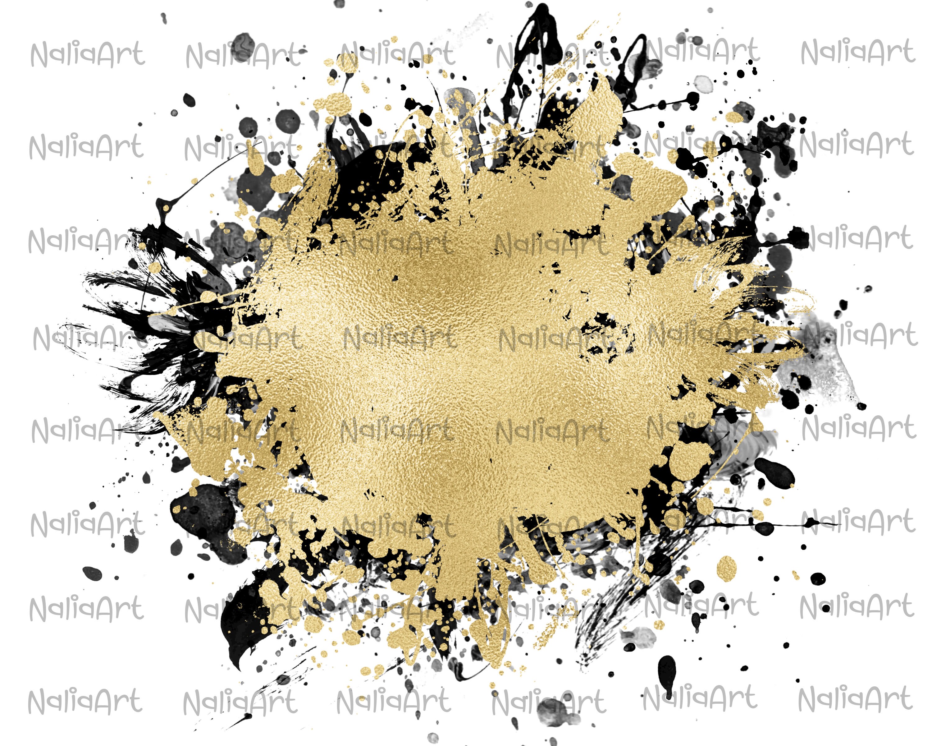 Black Ink Splatter Wallpaper