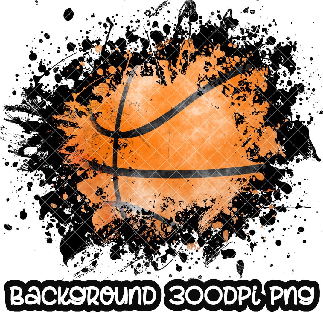 Background Basketball Grunge | Distressed Print Basketball Splash Frame ...