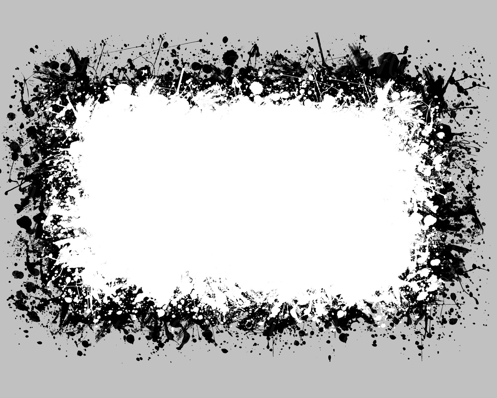 Background Paint Splatter White Black Splash Frame - Etsy