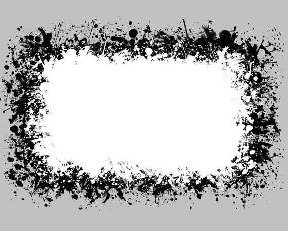 Black Paint Splatter Frame