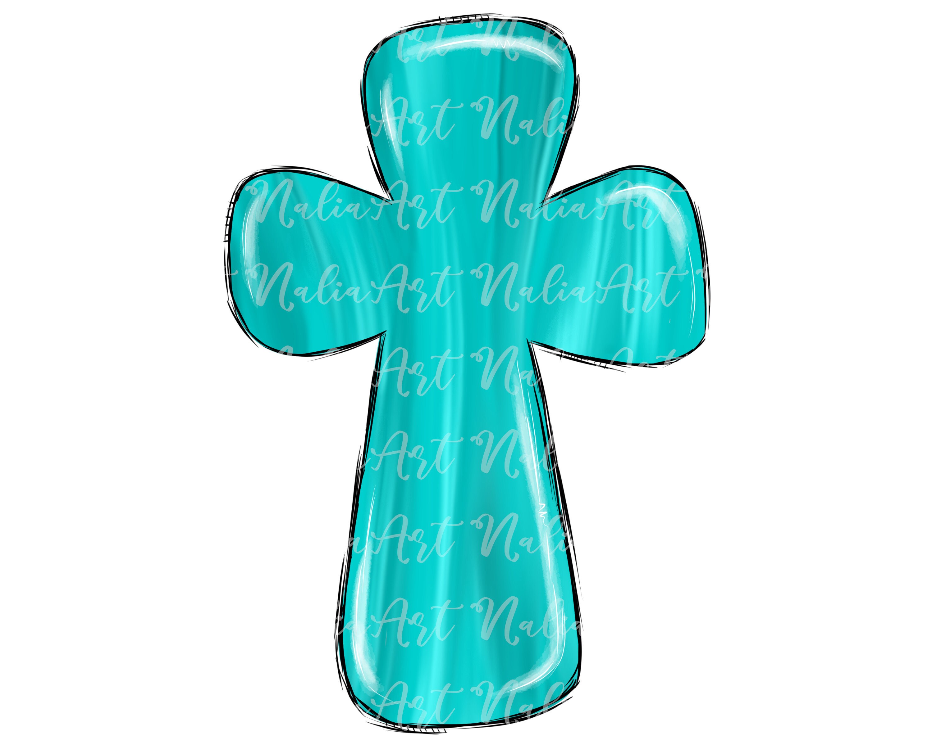 Turquoise Cross Clipart