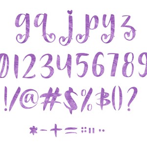Purple Watercolor Alphabet Clipart, Watercolor Letters, Digital Clipart ...