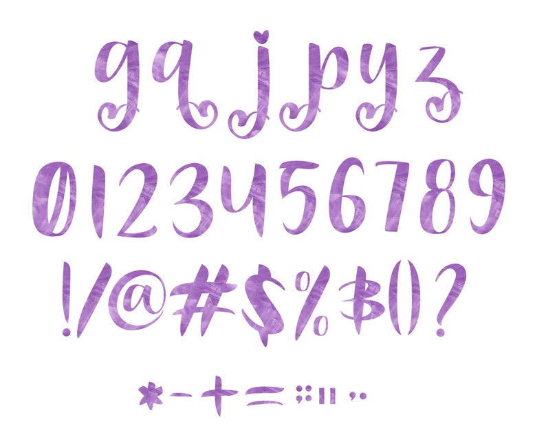 Purple Watercolor Alphabet Clipart Watercolor Letters | Etsy