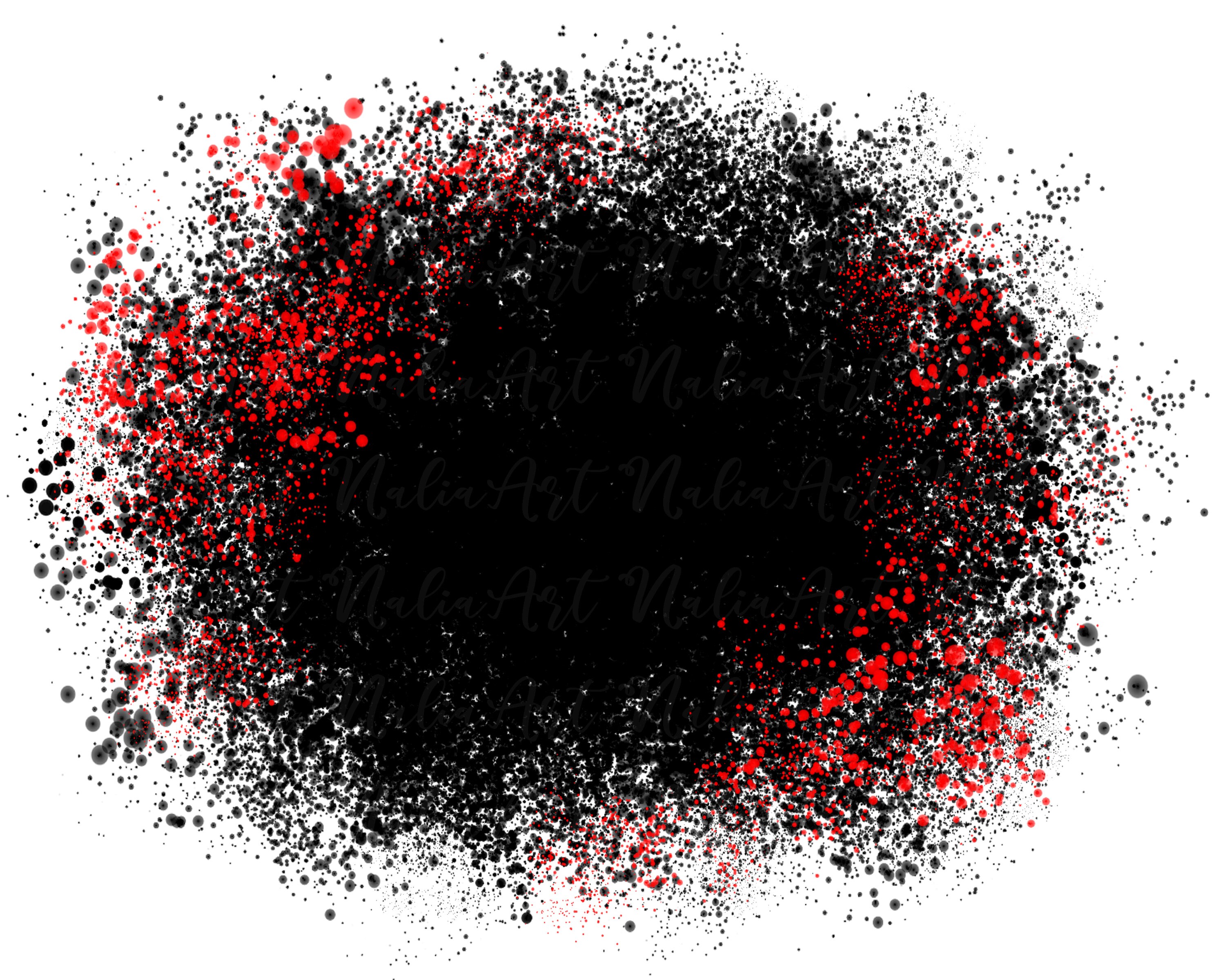 Background Paint Splatter Black Red Splash Frame Splatter Background ...