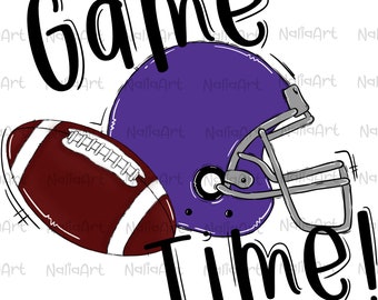Helmet Football Purple Digital Download Sublimation Game Time Sport ...