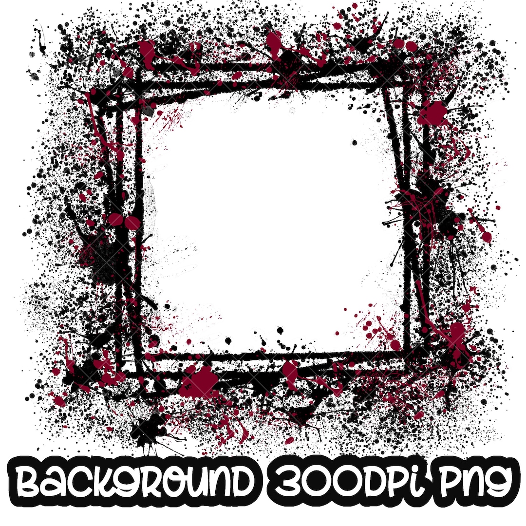 Frame Splatter Maroon Black Background | Printable Artwork | Splash ...