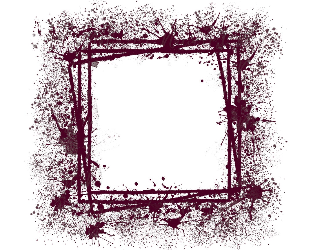 Frame Splatter Maroon Background Printable Artwork Splash Frame Paint ...