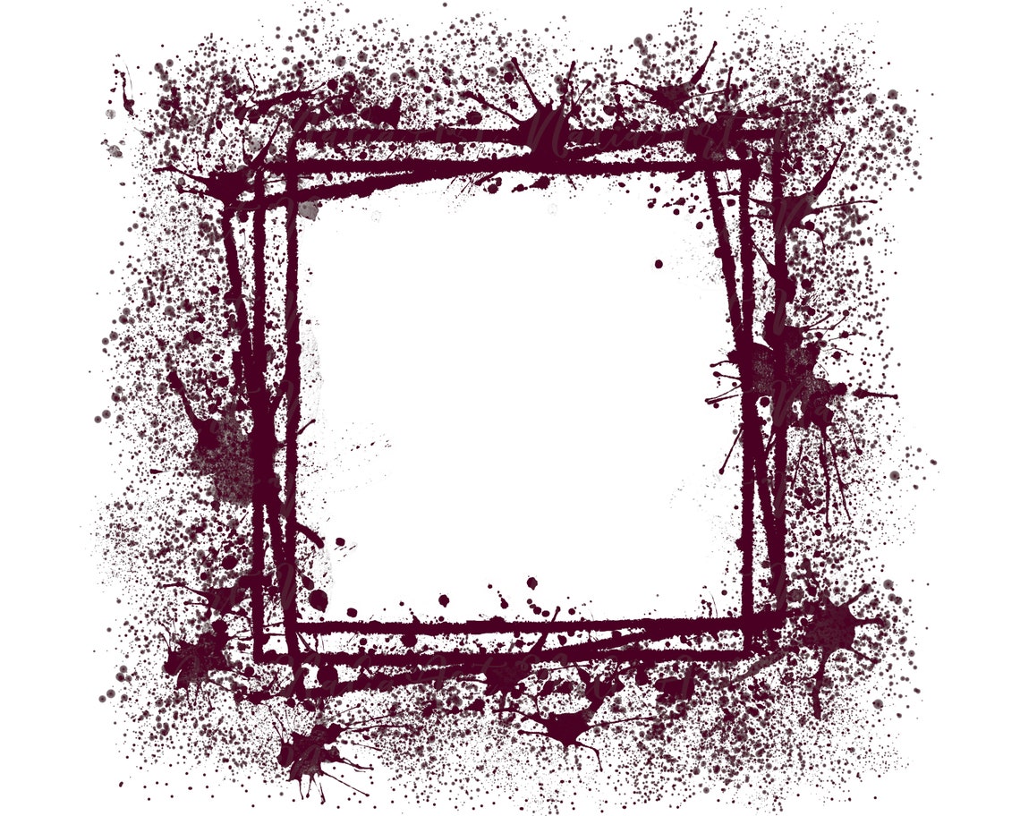 Frame Splatter Maroon Background Printable Artwork Splash - Etsy