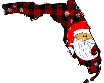Florida Christmas Clipart - Etsy