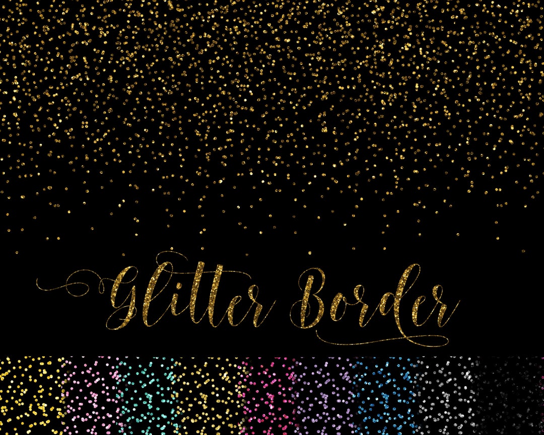 Gold Glitter Border, Confetti Borders,clipart Gold, Glitter Clip Art ...