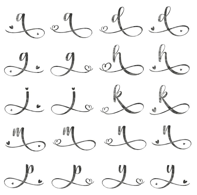 Black Watercolor Alphabet Clipart Watercolor Letters Digital - Etsy