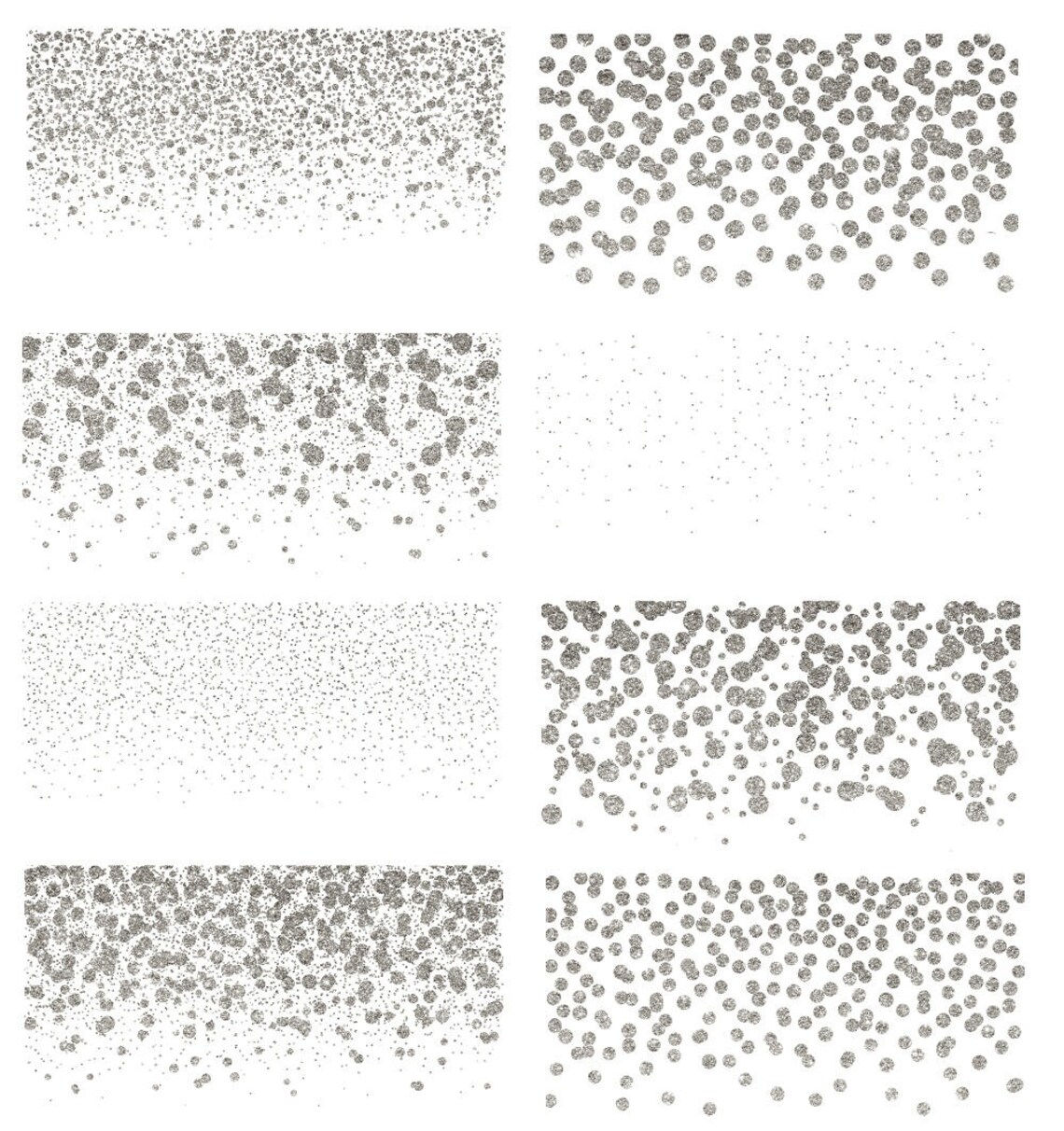 Silver Glitter Border Confetti Bordersclipart Silver - Etsy