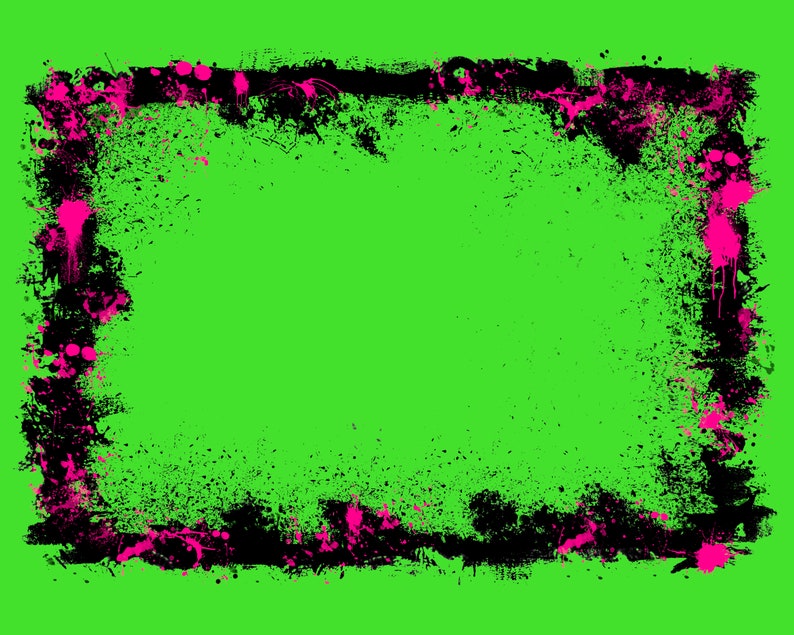 Frame Splatter Black Pink Background Printable Artwork - Etsy