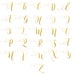 Gold Alphabet Clip Art, Gold Foil Alphabet, Digital Clipart, Numbers ...