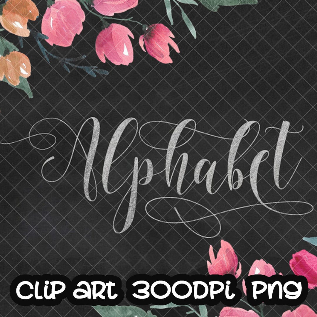 Chalkboard Alphabet Clip Art, Chalk Digital Clipart, Font, Letters ...