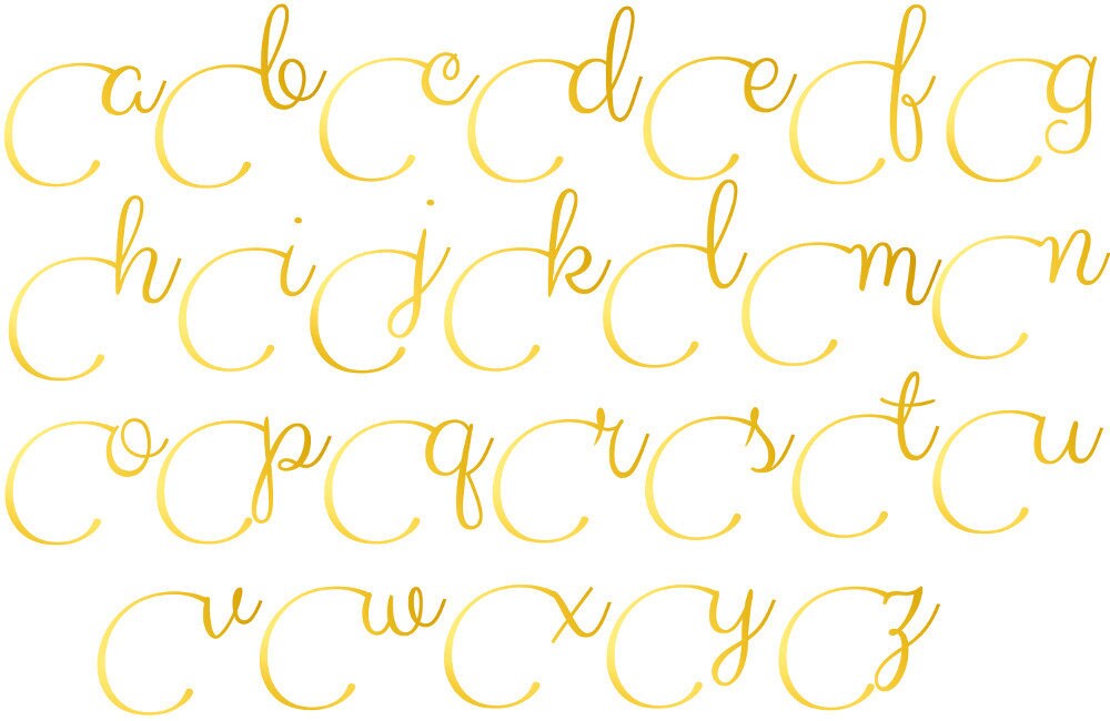 Gold Alphabet Clip Art Gold Foil Alphabet Digital Clipart - Etsy