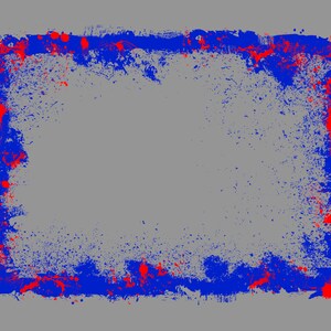 Frame Splatter Blue Red Background | Printable Artwork | Splash Frame ...
