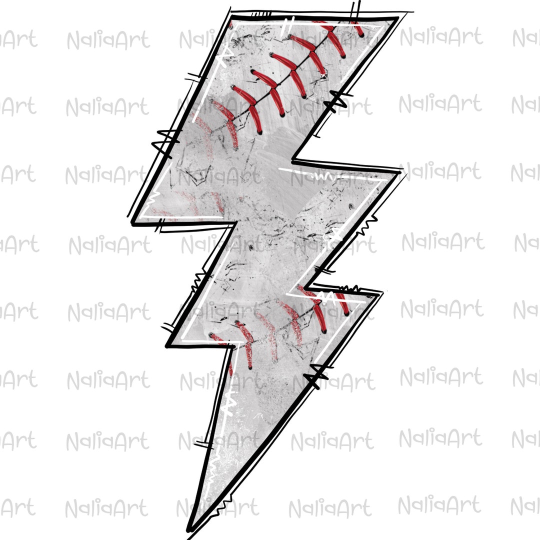 Lightning Bolt Baseball PNG Sport Sublimation PNG - Etsy