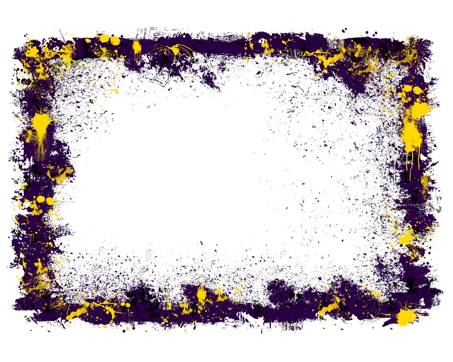 Frame Splatter Purple Yellow Background Printable Artwork Splash Frame ...