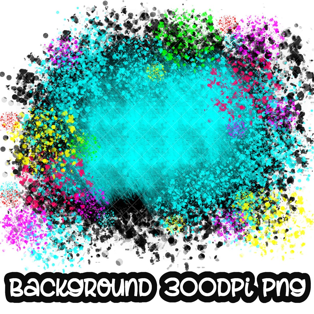Background Paint Splatter Black Blue Neon | Splash Frame | Splatter ...