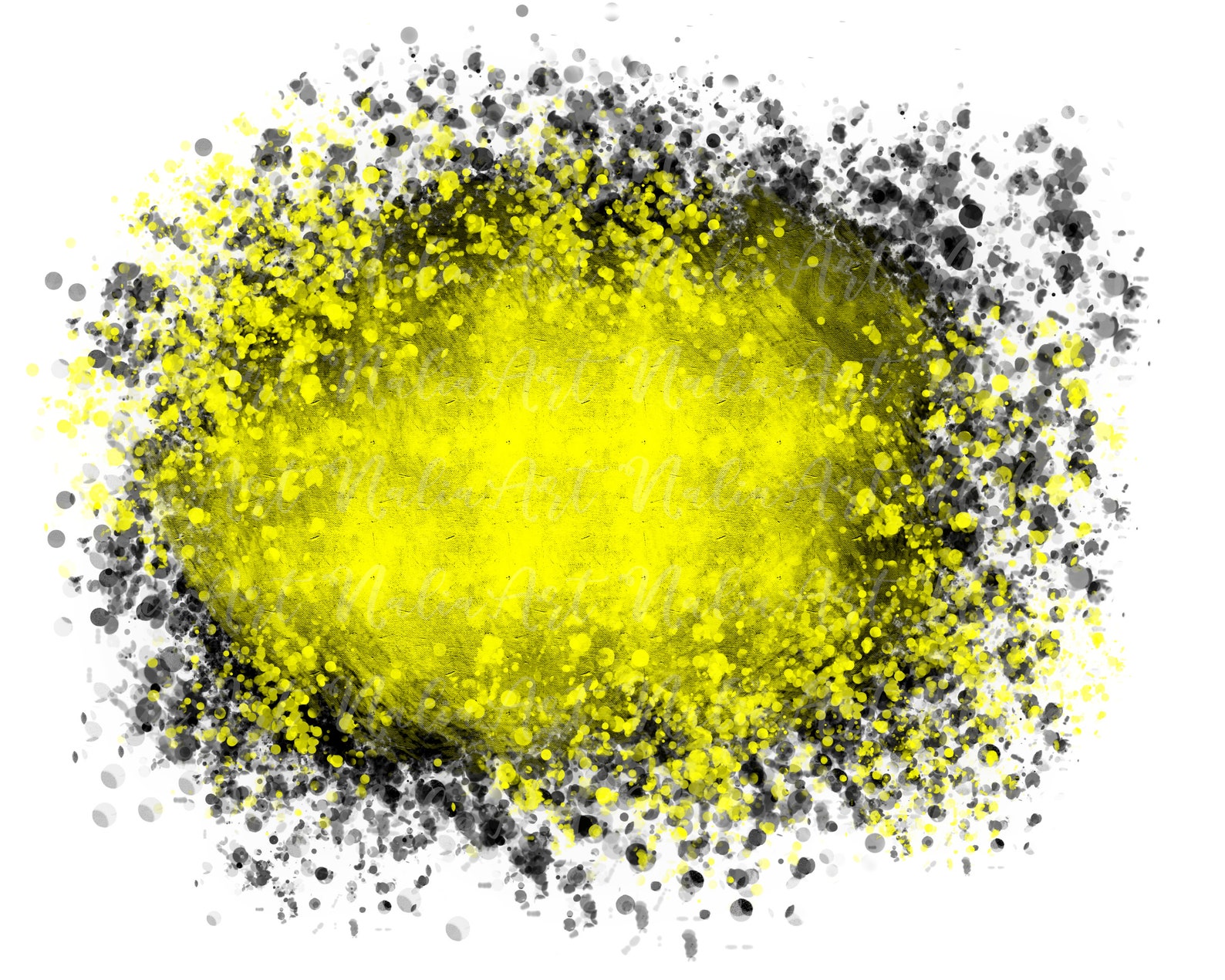 Background Paint Splatter Black Yellow Splash Frame - Etsy