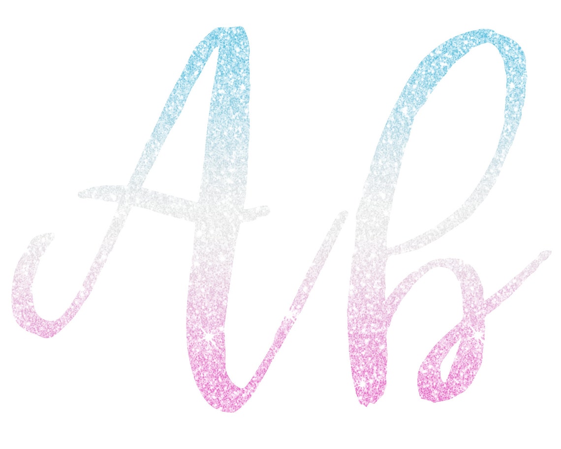 Gold Glitter Alphabet Ombre Clip Art Gold Alphabet Digital | Etsy