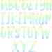 Rainbow Alphabet Clip Art, Ombre Alphabet, Digital Clipart, Font ...