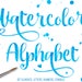 Blue Watercolor Alphabet Clipart Watercolor Letters Digital - Etsy