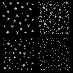 Silver Star Overlays, Background Stars Patterns in PNG Format With ...