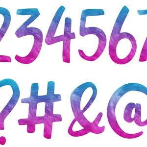 Ombre Watercolor Alphabet Clipart, Watercolor Letters, Digital Clipart ...