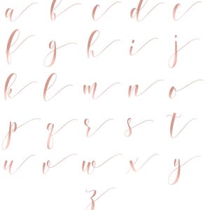 Pink Alphabet Clip Art, Pink Foil Alphabet, Digital Clipart, Font ...