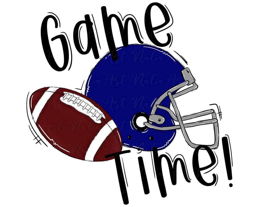 Helmet Football Blue Game Time Digital Download Sublimation - Etsy