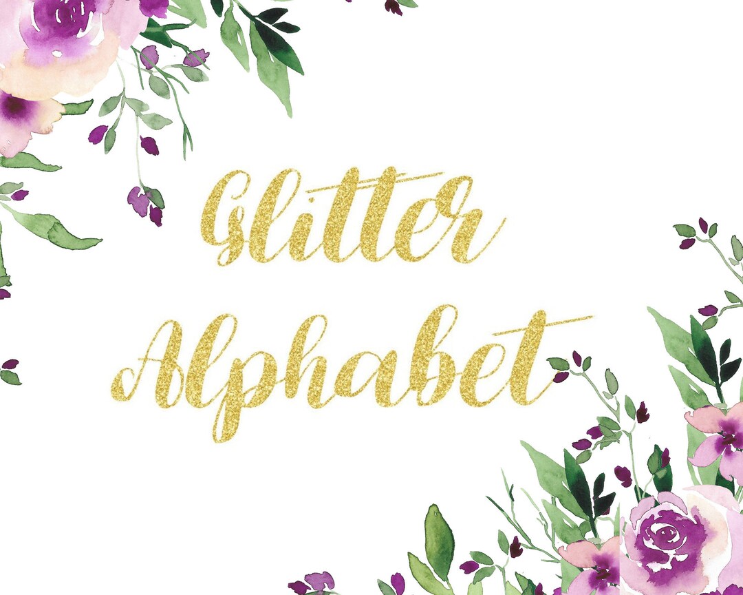 Gold Glitter Alphabet Clip Art, Gold Alphabet, Digital Clipart, Numbers ...