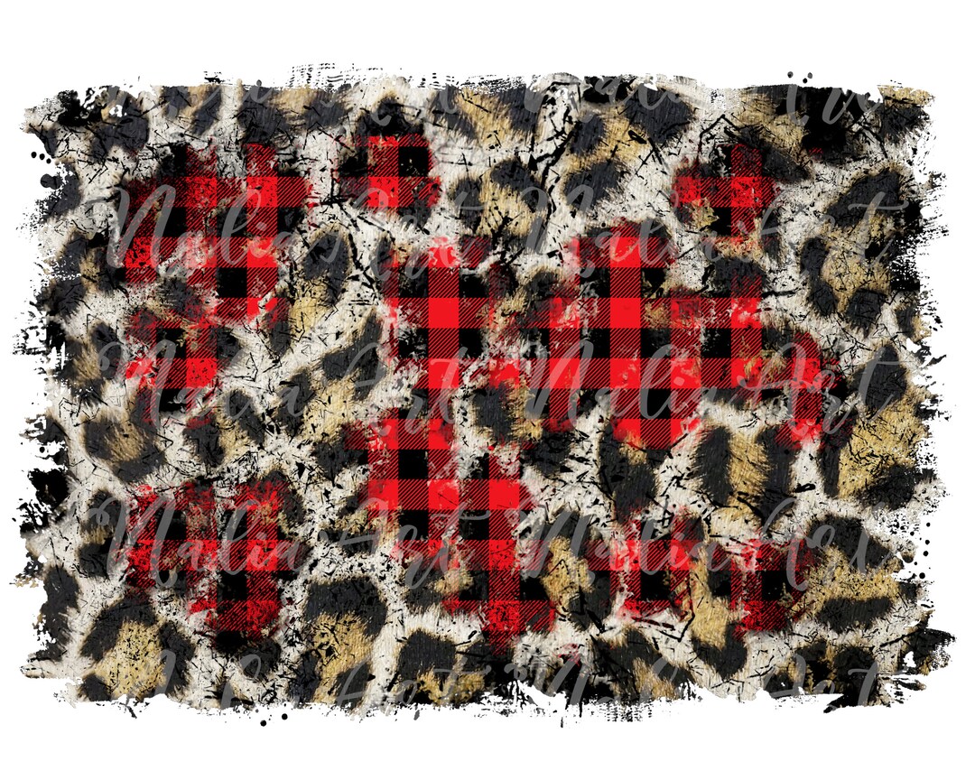 Background Red Checkered Leopard Distressed Print Leopard Grunge Splash ...