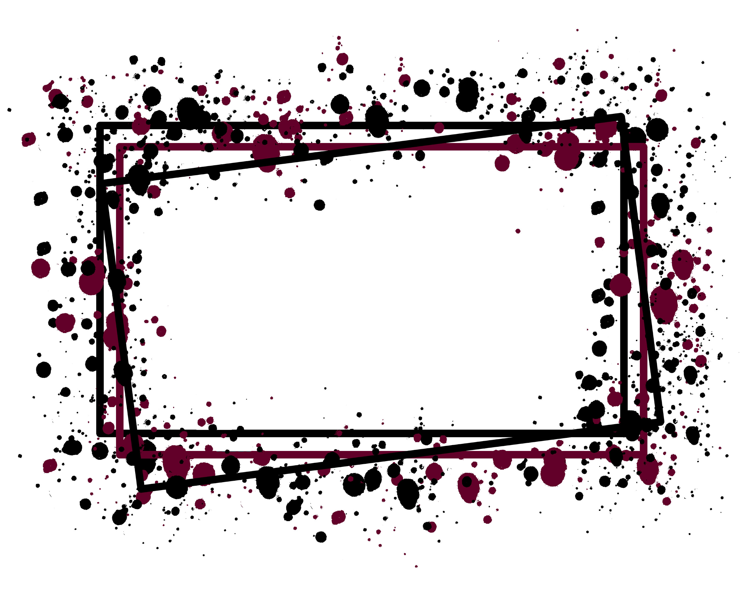 Frame Splatter Maroon Black Background Printable Artwork Splash ...