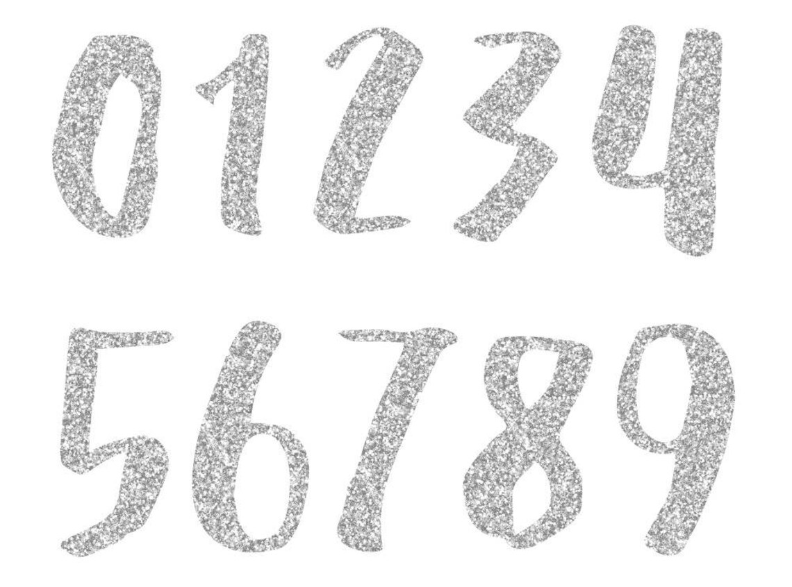 Silver Alphabet Clip Art Silver Glitter Alphabet Digital - Etsy