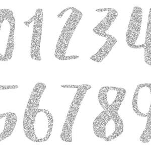 Silver Alphabet Clip Art, Silver Glitter Alphabet, Digital Clipart ...