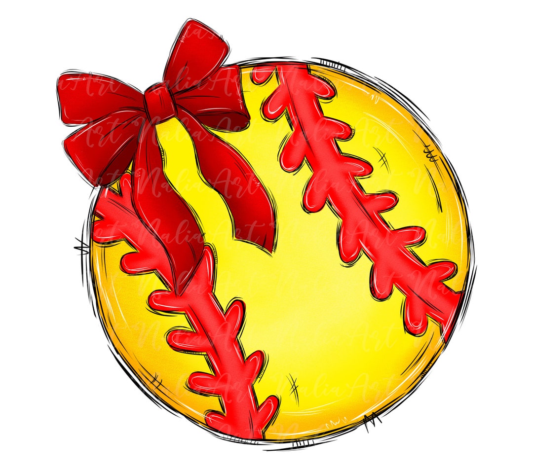 Softball Girls Bow Sublimation Design PNG Sport Clip Art Sport Clipart ...