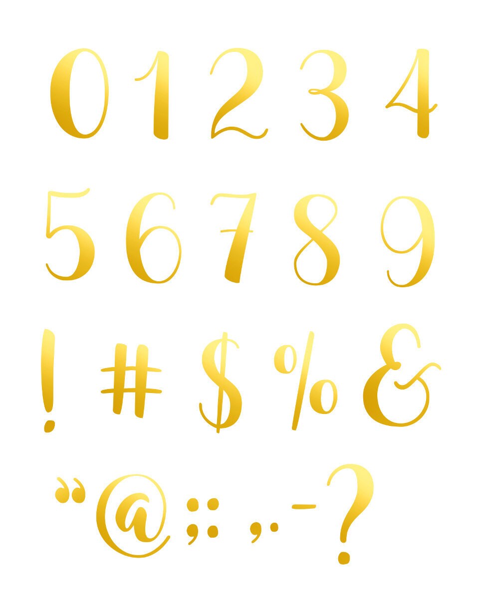 Gold Alphabet Clip Art Gold Foil Alphabet Digital Clipart | Etsy