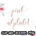 Pink Alphabet Clip Art, Pink Foil Alphabet, Digital Clipart, Font ...