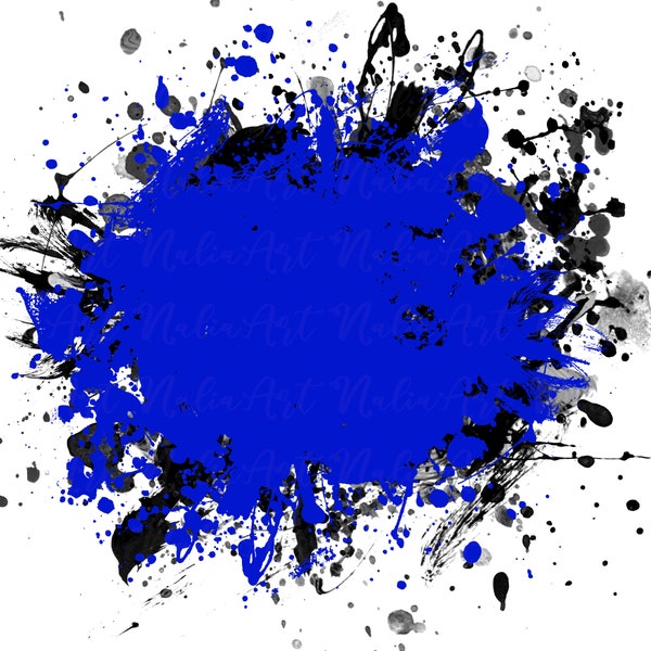 Royal Blue Paint Splatter - Etsy