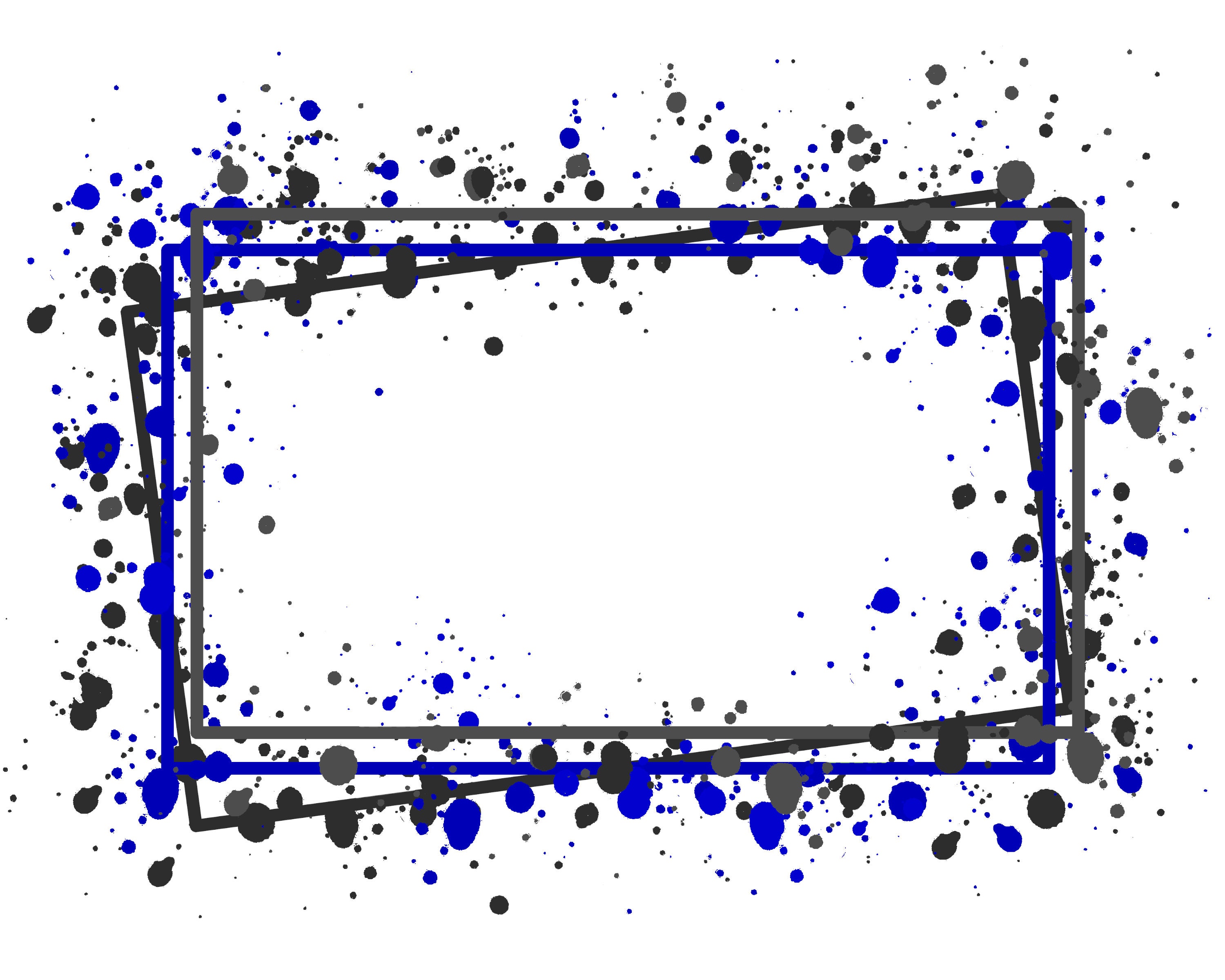 Blue Paint Splatter Clip Art