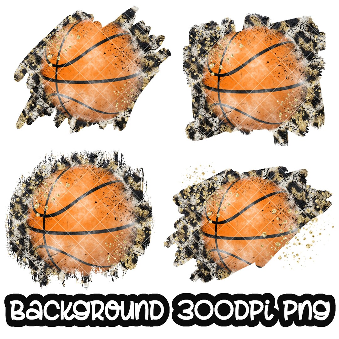 Background Leopard and Basketball Patches | Distressed Print Basketball ...